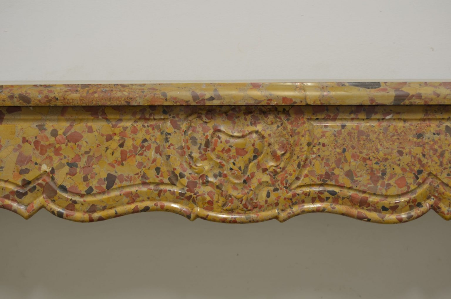18th Century French Fireplace in Beautiful Breche d’Alep Marble